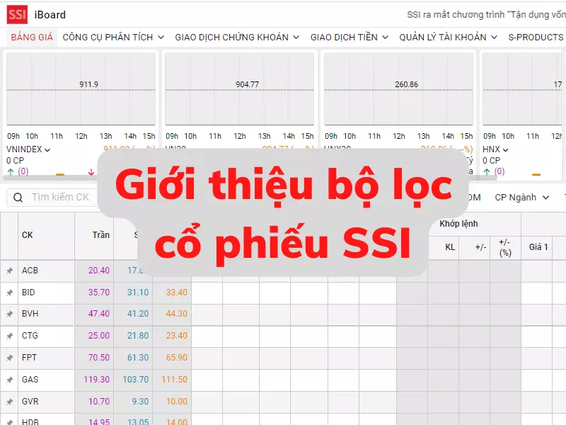 [5 Tips] Cách sử dụng bộ lọc cổ phiếu SSI như thế nào